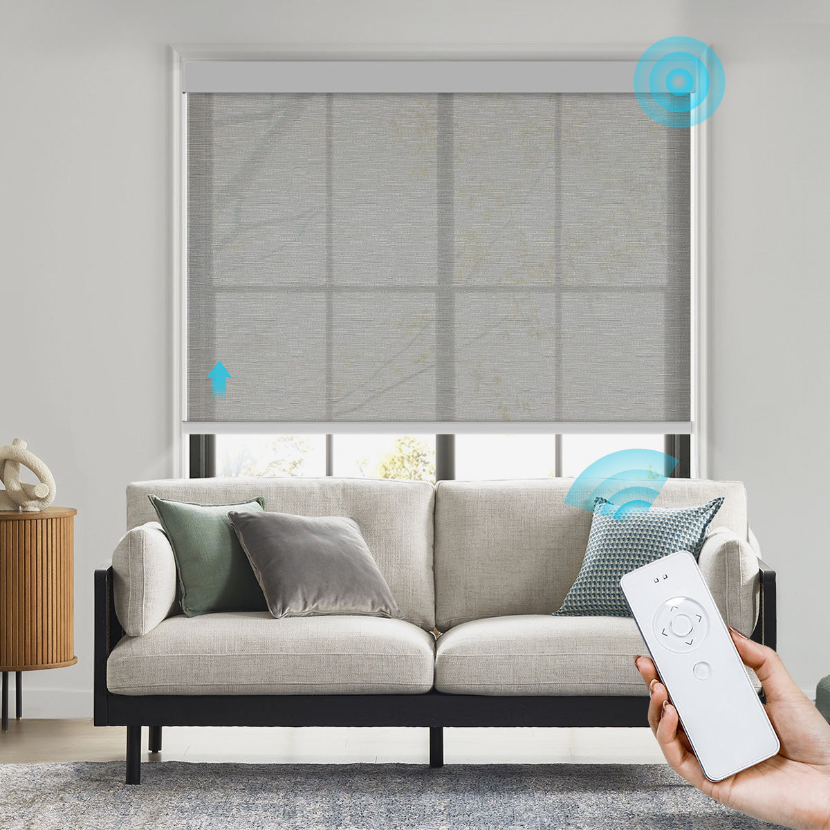 COTTON Motorized Roller Shades | Go Smart Blinds