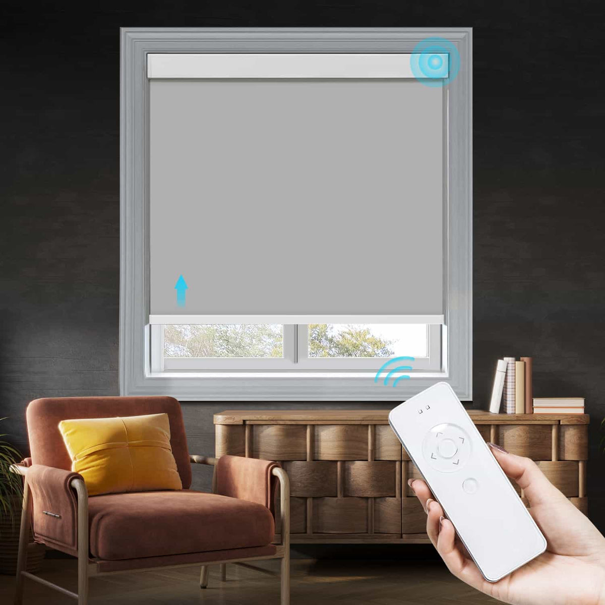 FANTASY Blackout Motorized Roller Blinds | Go Smart Blinds